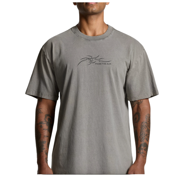 Pass The Aux BLADE PRINT - FADED GREY/BLACK - BackChat Studios